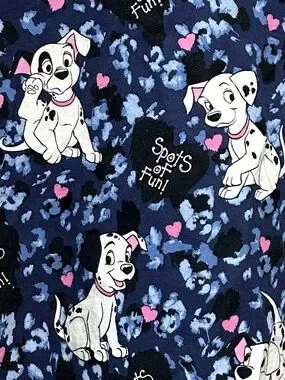 Disney | Tops | Disney 1 Dalmatians Spots Of Fun Scrub Top Xxl Cotton ...